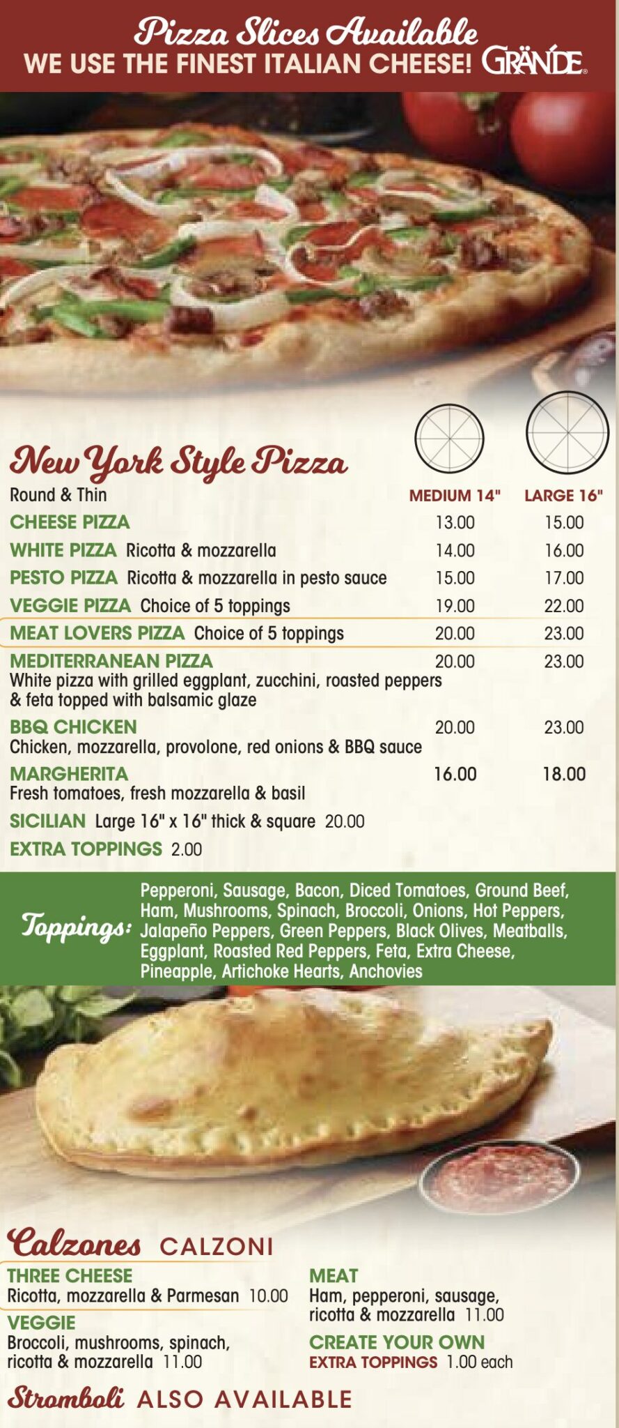 Menu - Pizza Blitz